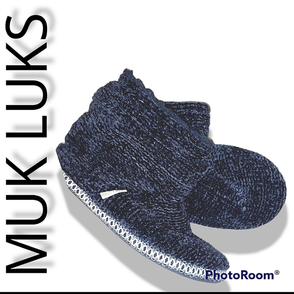 Muk Luks | Shoes | Muk Luks Chenille Bootie Slippers Xl | Poshmark